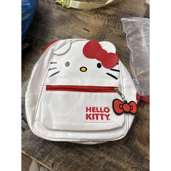 Hello Kitty | Bags | Hello Kitty Face Red Bow Signature Mini Backpack ...